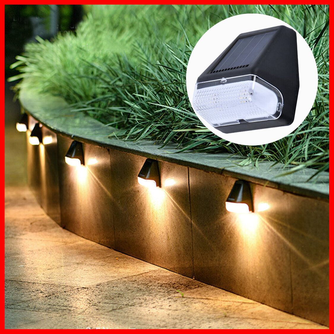 Solar fence light LED light waterproof stair light fence light outdoor ...